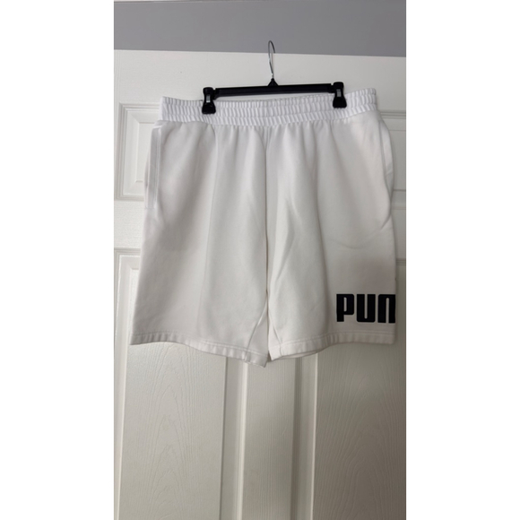 Puma | Shorts | Mens Puma White Athletic Shorts Xl With Black Logo ...